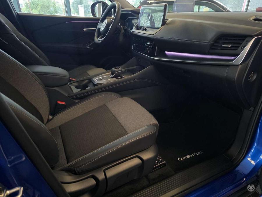 Blue Nissan Qashqai 2025 in Vilnius, with an engine capacity of 1.33 L and mileage of 0 thousand km for 29990 €, photo 18 on AUTOMOTO.COM.LV
