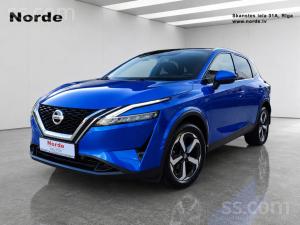 Blue Nissan Qashqai 2021 in Riga, with an engine capacity of 1.30 L and mileage of 104 thousand km for 18980 €, photo  on AUTOMOTO.COM.LV