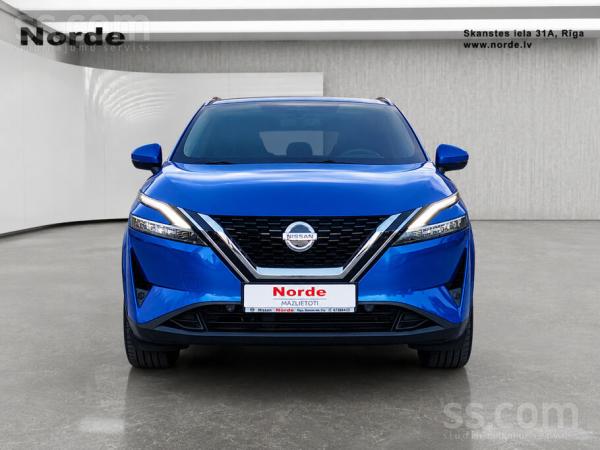 Nissan Qashqai 2021 in Riga on AUTOMOTO.COM.LV Blue Nissan Qashqai 2021 in Riga, with an engine capacity of 1.30 L and mileage of 104 thousand km for 18980 €, photo 6 on AUTOMOTO.COM.LV