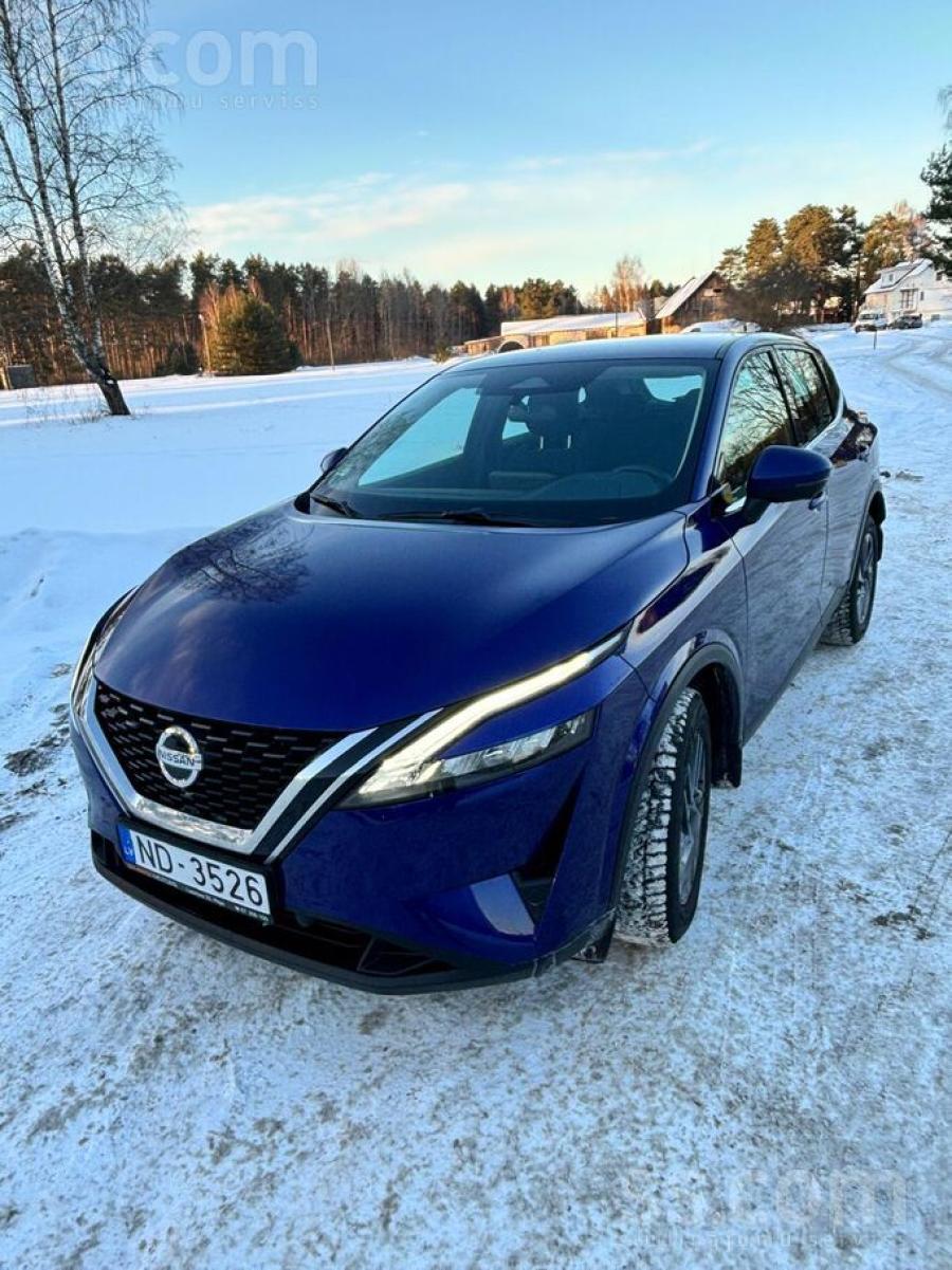 Blue Nissan Qashqai 2022 in Riga, with an engine capacity of 1.30 L and mileage of 53 thousand km for 21200 €, photo 1 on AUTOMOTO.COM.LV