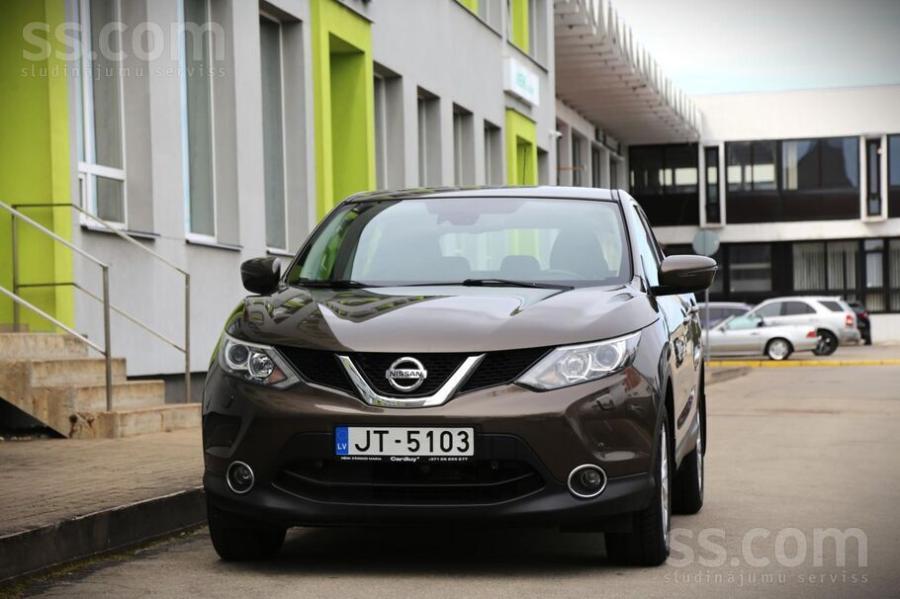 Brown Nissan Qashqai 2014 in Riga, with an engine capacity of 1.20 L and mileage of 123 thousand km for 7495 €, photo 1 on AUTOMOTO.COM.LV