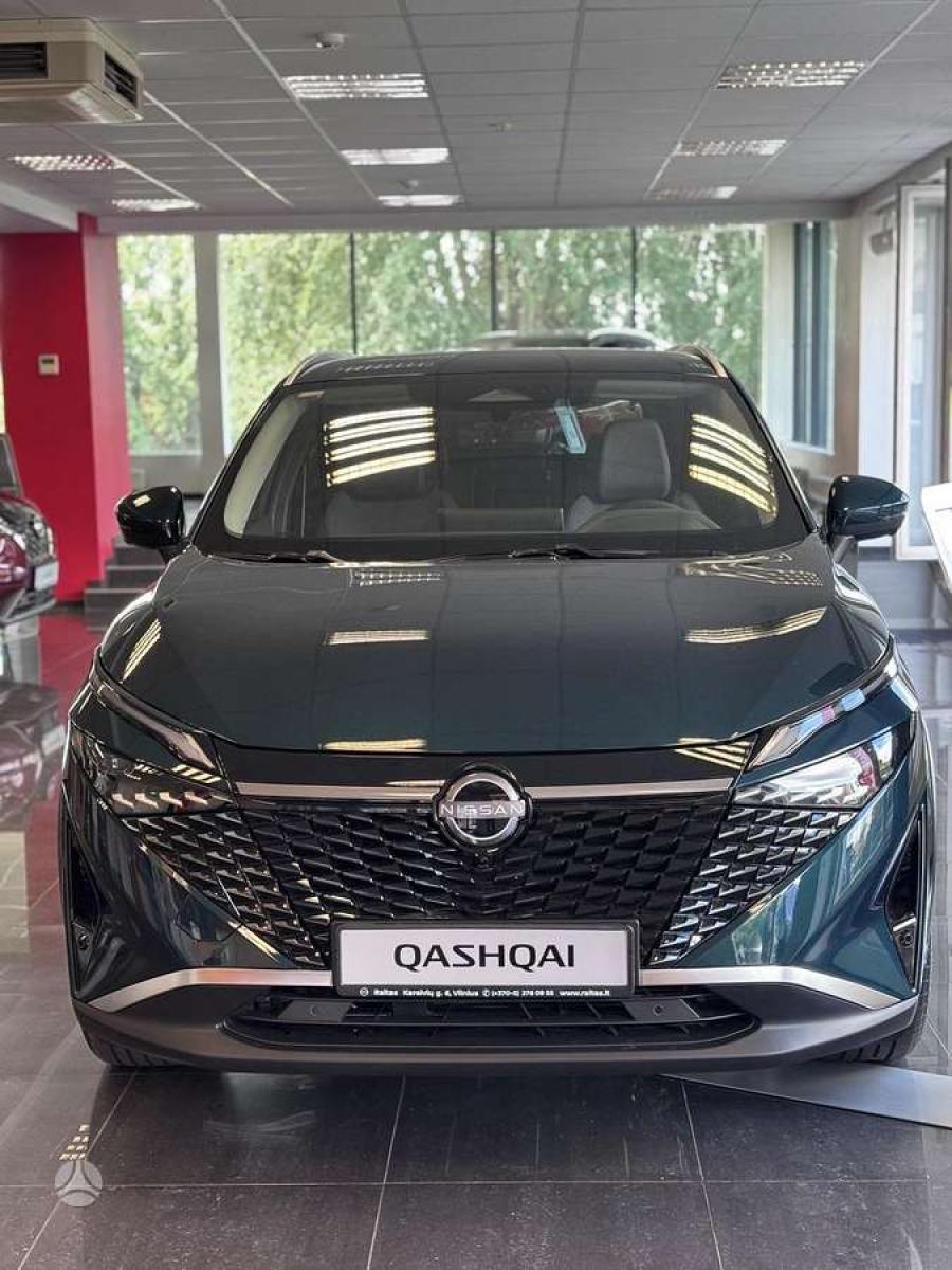 Zaļš Nissan Qashqai 2025 Viļņa, ar dzinēja tilpumu 1.33 L un nobraukumu 14 tūkst. km par 29600 €, foto 2 vietnē AUTOMOTO.COM.LV