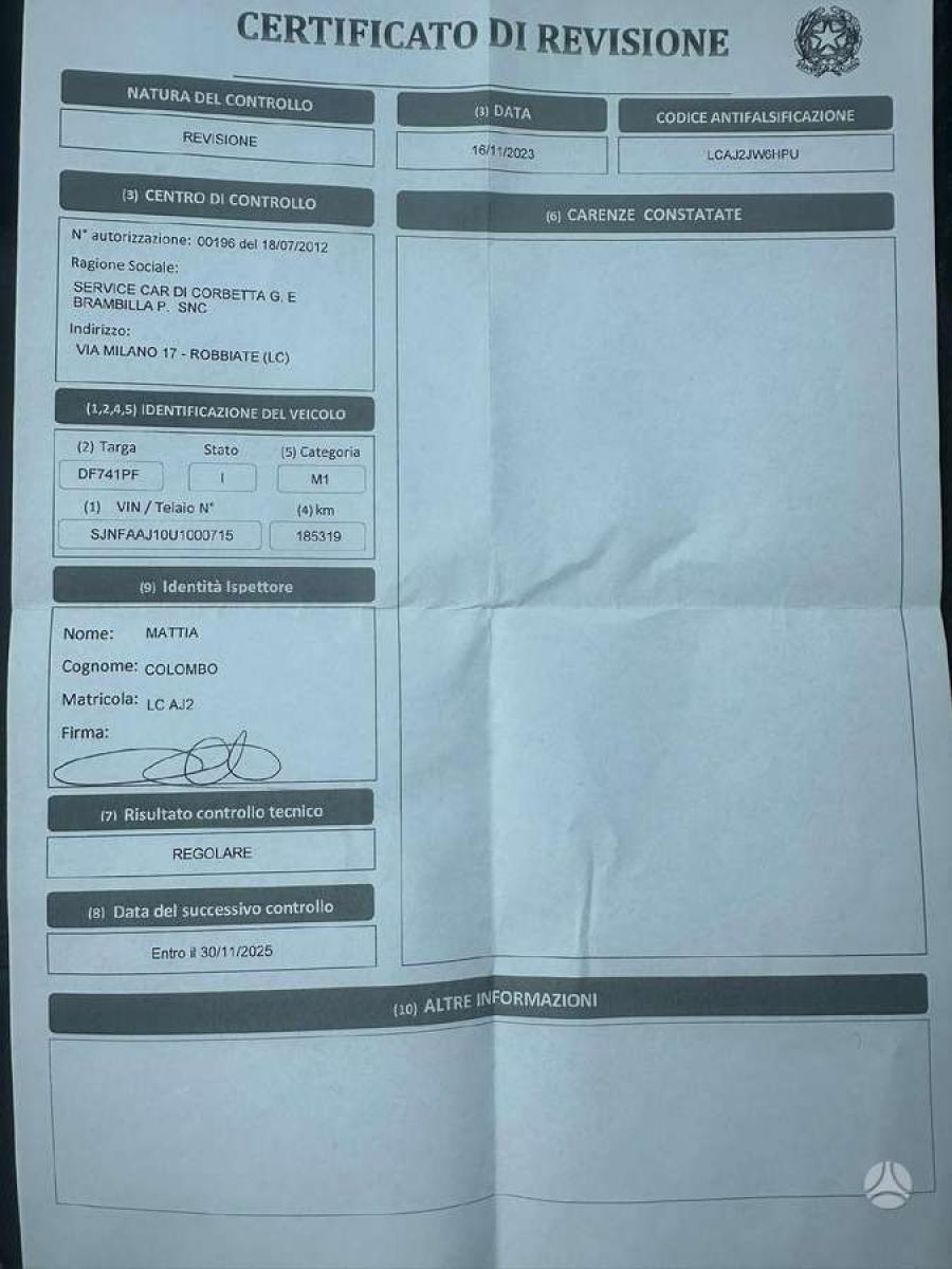Серый Ниссан Кашкай 2007 в Паневежис, объемом двигателя 1.60 л и пробегом 235 тыс. км за 3750 €, фото 15 на AUTOMOTO.COM.LV