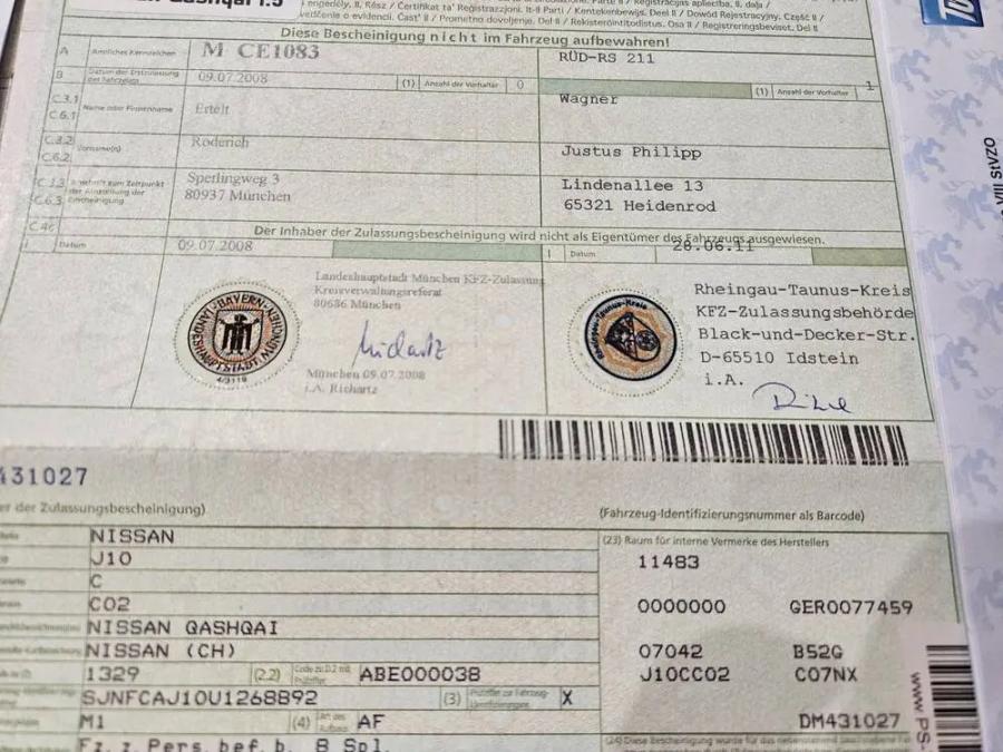 Серый Ниссан Кашкай 2008 в Екабпилс, объемом двигателя 1.50 л и пробегом 246 тыс. км за 5490 €, фото 36 на AUTOMOTO.COM.LV