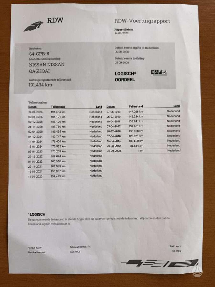 Pelēks Nissan Qashqai 2008 Viļņa, ar dzinēja tilpumu 2.00 L un nobraukumu 191 tūkst. km par 5950 €, foto 45 vietnē AUTOMOTO.COM.LV