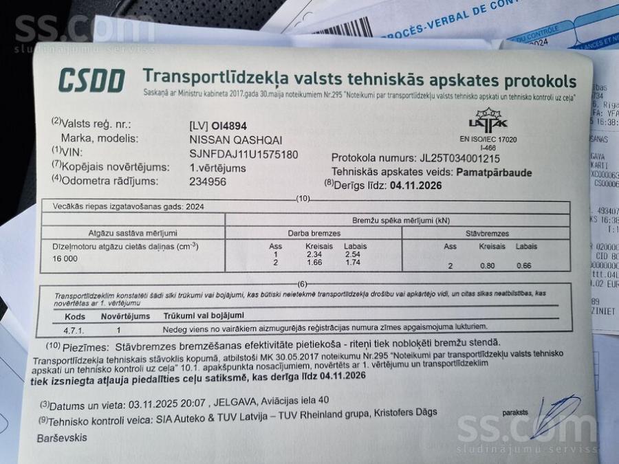 Pelēks Nissan Qashqai 2016 Jelgava, ar dzinēja tilpumu 1.60 L un nobraukumu 237 tūkst. km par 12000 €, foto 35 vietnē AUTOMOTO.COM.LV