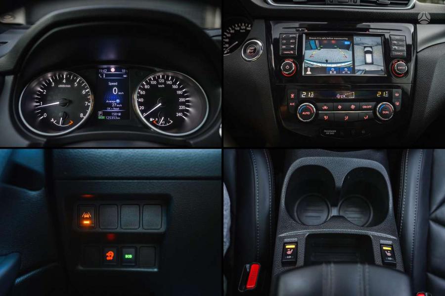 Grey Nissan Qashqai 2018 in Kaunas, with an engine capacity of 1.20 L and mileage of 125 thousand km for 12200 €, photo 22 on AUTOMOTO.COM.LV