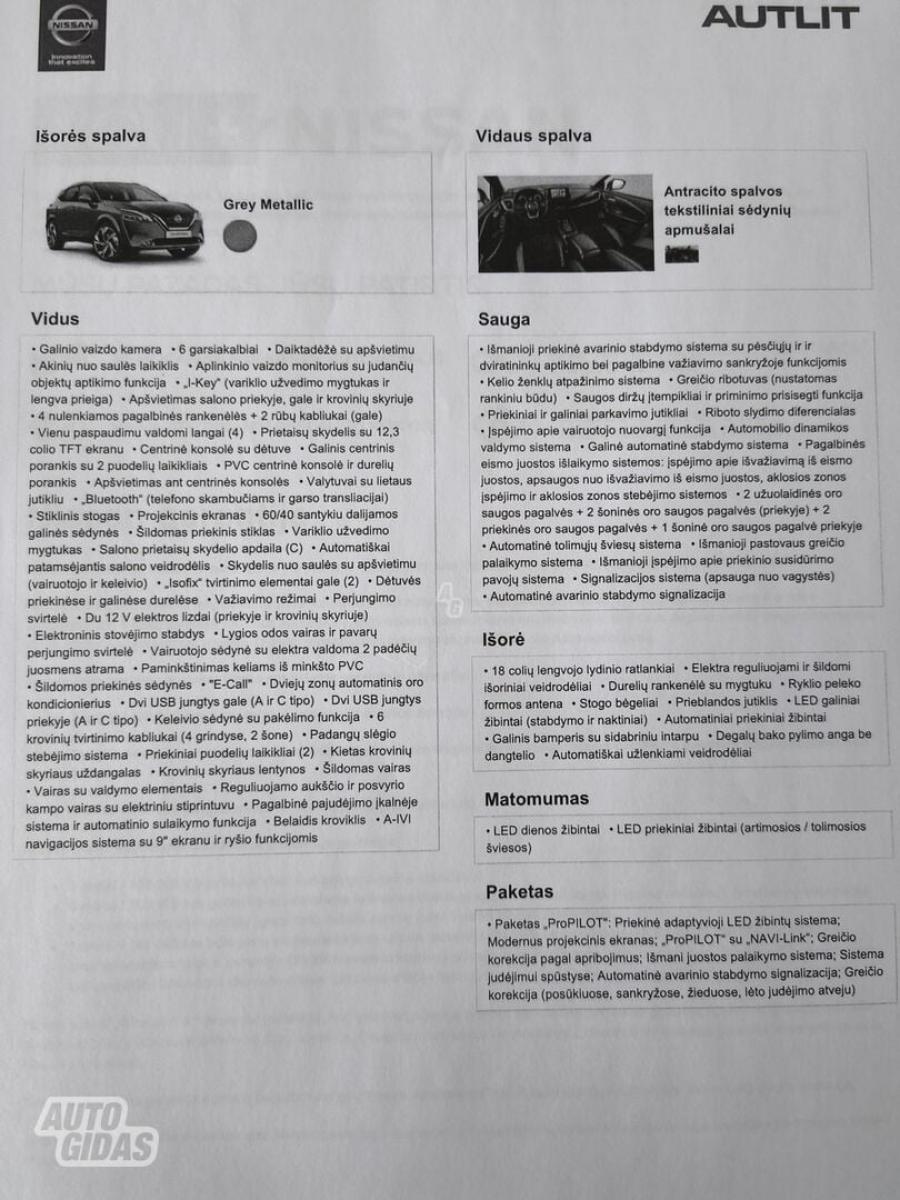 Серый Ниссан Кашкай 2021 в Шяуляй, объемом двигателя 1.30 л и пробегом 63 тыс. км за 19000 €, фото 16 на AUTOMOTO.COM.LV