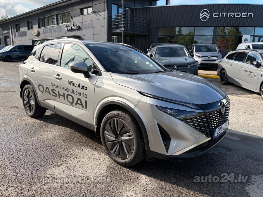 Grey Nissan Qashqai 2025 in Rakvere, with an engine capacity of 1.30 L and mileage of 6 thousand km for 32890 €, photo 1 on AUTOMOTO.COM.LV