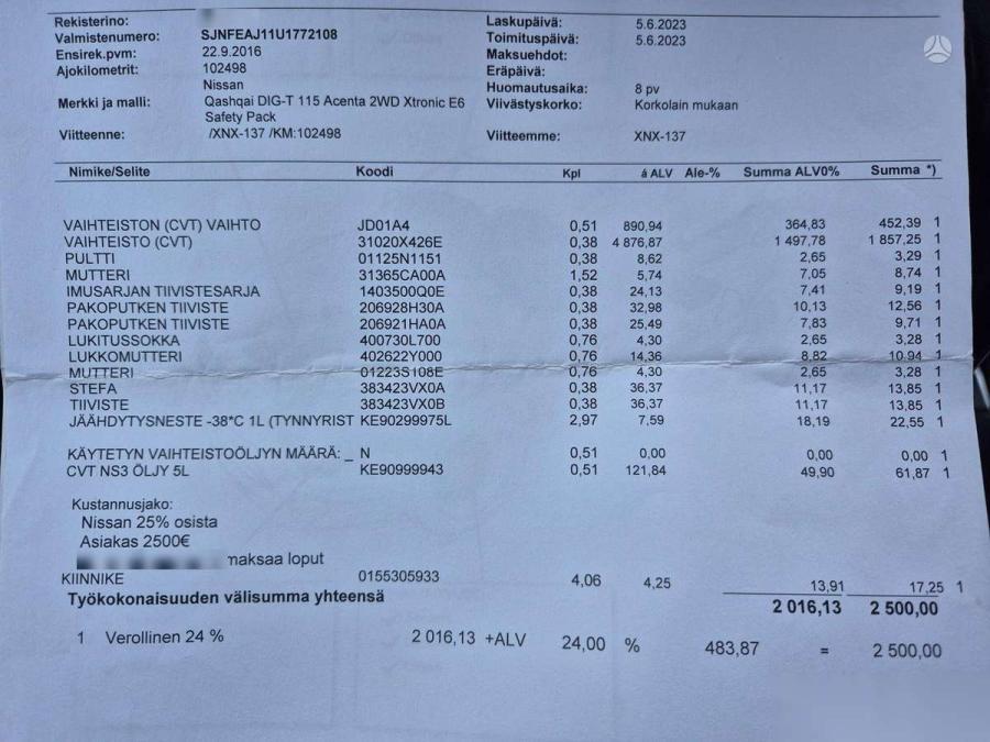 Красный Ниссан Кашкай 2016 в Вильнюс, объемом двигателя 1.20 л и пробегом 153 тыс. км за 4300 €, фото 17 на AUTOMOTO.COM.LV