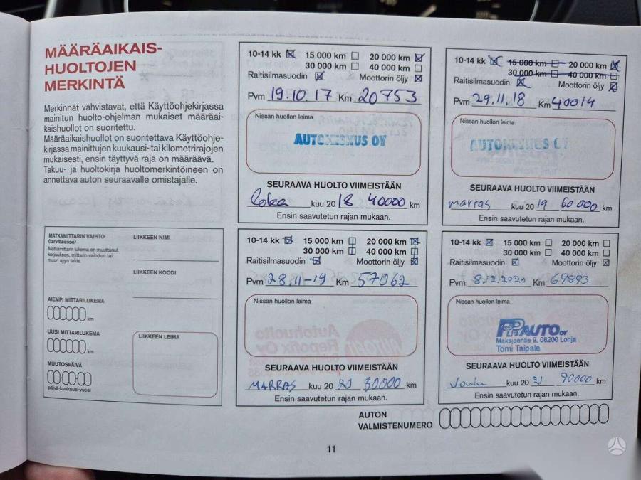 Красный Ниссан Кашкай 2016 в Вильнюс, объемом двигателя 1.20 л и пробегом 153 тыс. км за 4300 €, фото 19 на AUTOMOTO.COM.LV