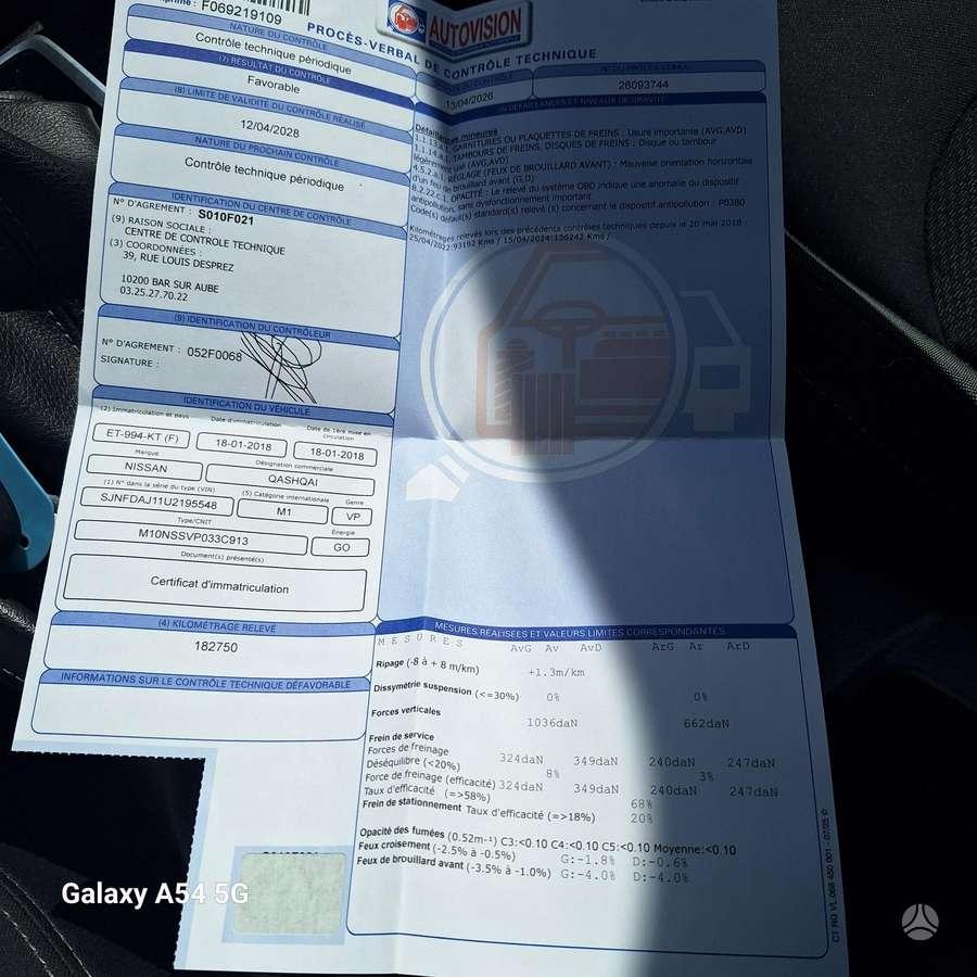 Red Nissan Qashqai 2018 in Taurage, with an engine capacity of 1.60 L and mileage of 186 thousand km for 10999 €, photo 16 on AUTOMOTO.COM.LV
