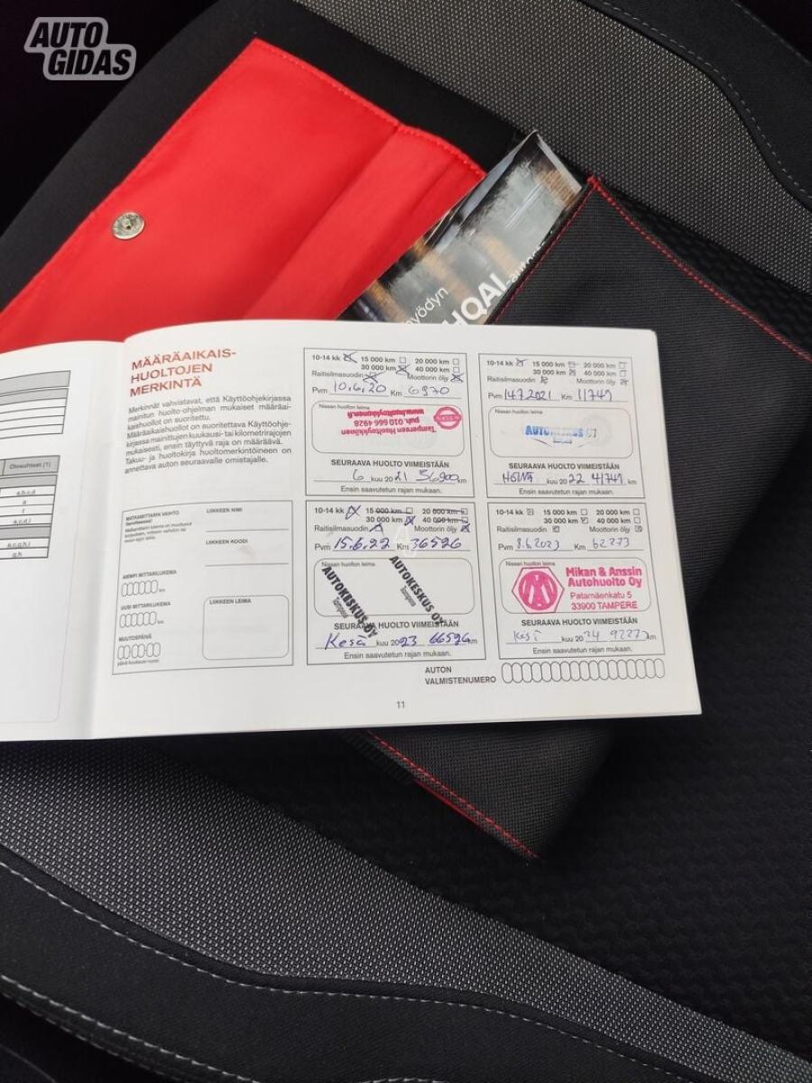 Red Nissan Qashqai 2019 in Telschi, with an engine capacity of 1.30 L and mileage of 143 thousand km for 9400 €, photo 17 on AUTOMOTO.COM.LV