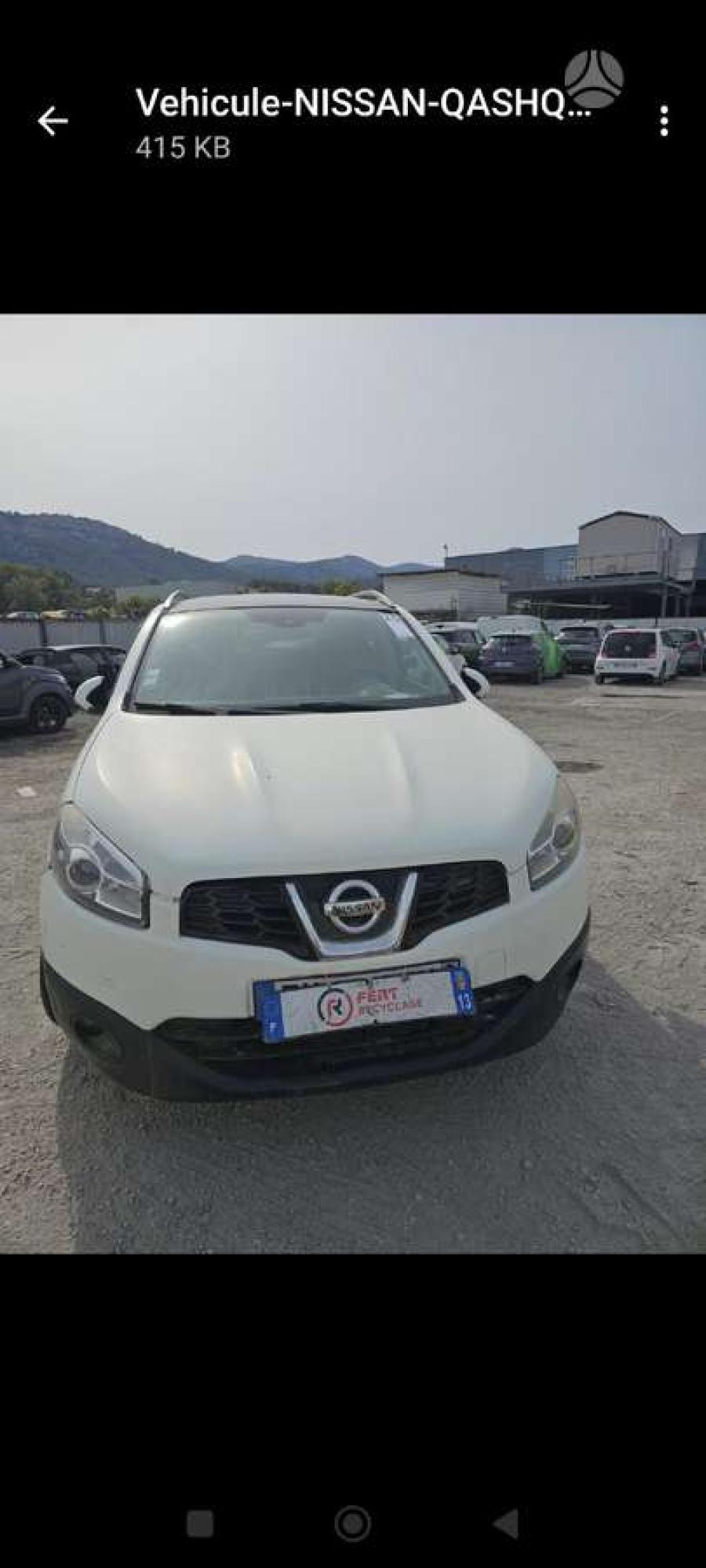Balts Nissan Qashqai 2011 Viļņa, ar dzinēja tilpumu 1.46 L un nobraukumu 170 tūkst. km par 3650 €, foto 6 vietnē AUTOMOTO.COM.LV