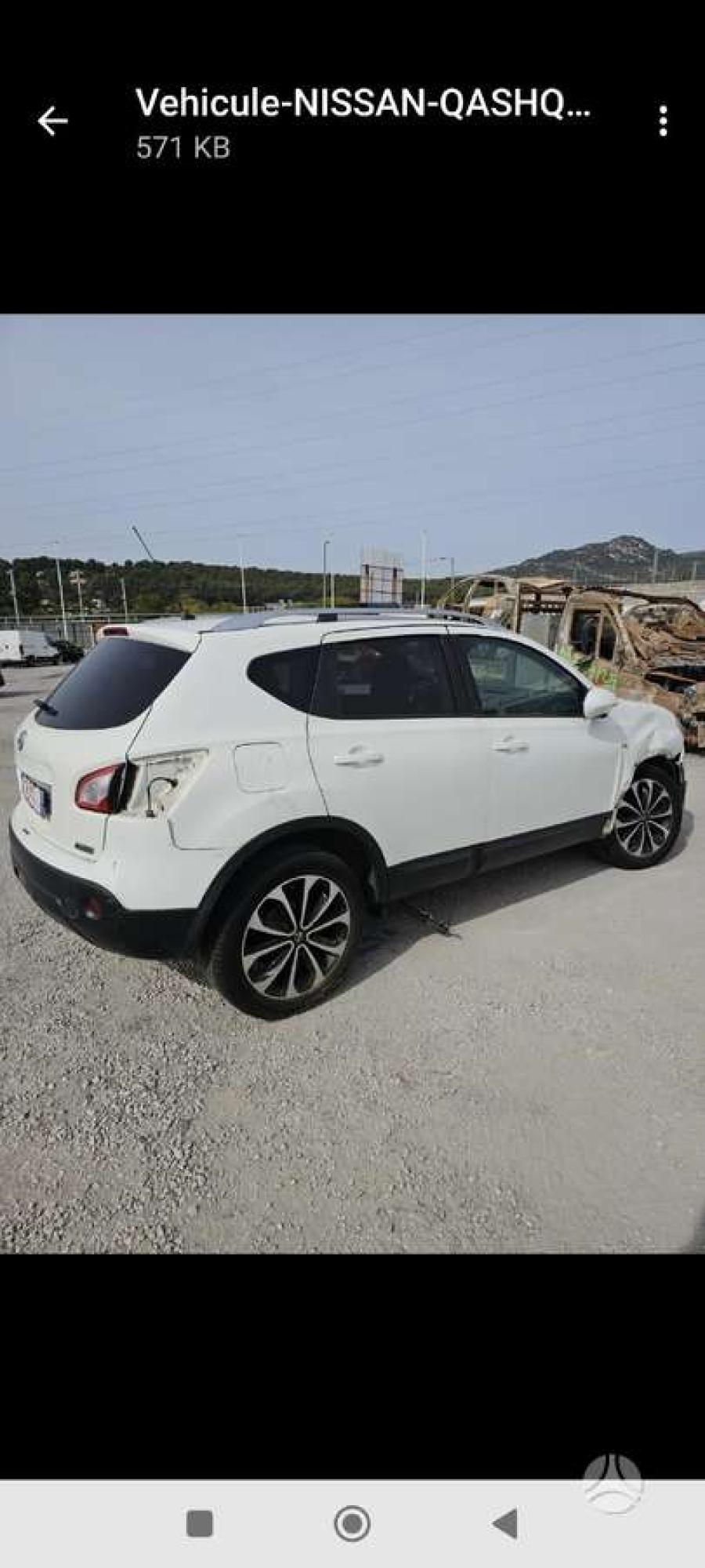 Balts Nissan Qashqai 2011 Viļņa, ar dzinēja tilpumu 1.46 L un nobraukumu 170 tūkst. km par 3650 €, foto 7 vietnē AUTOMOTO.COM.LV