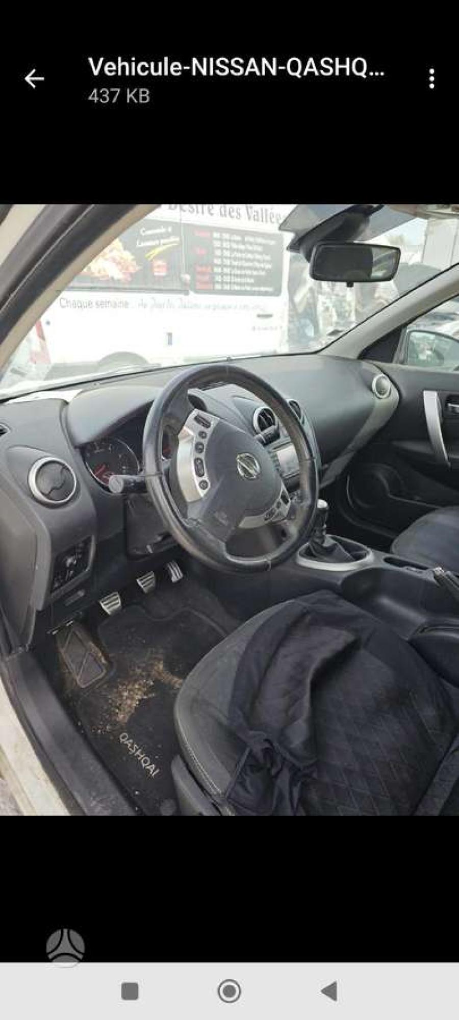 Balts Nissan Qashqai 2011 Viļņa, ar dzinēja tilpumu 1.46 L un nobraukumu 170 tūkst. km par 3650 €, foto 8 vietnē AUTOMOTO.COM.LV