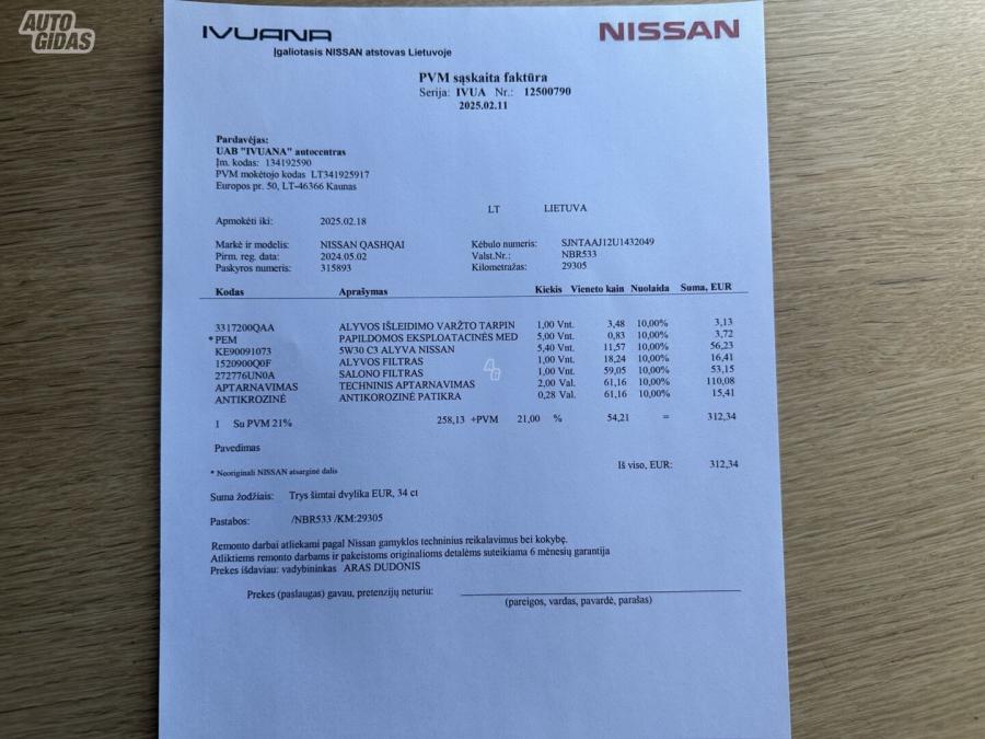 Белый Ниссан Кашкай 2024 в Авиженяй, объемом двигателя 1.30 л и пробегом 71 тыс. км за 23500 €, фото 34 на AUTOMOTO.COM.LV