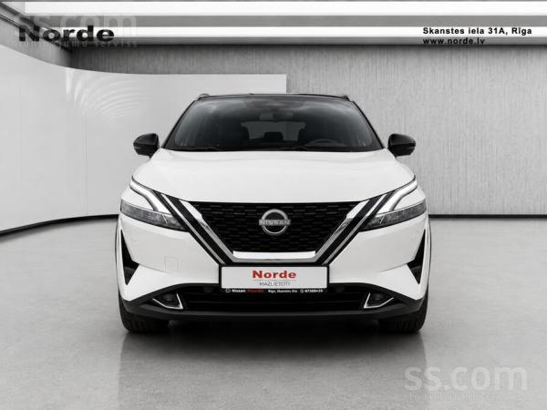 White Nissan Qashqai 2025 in Riga, with an engine capacity of 1.30 L and mileage of 25 thousand km for 26980 €, photo 5 on AUTOMOTO.COM.LV