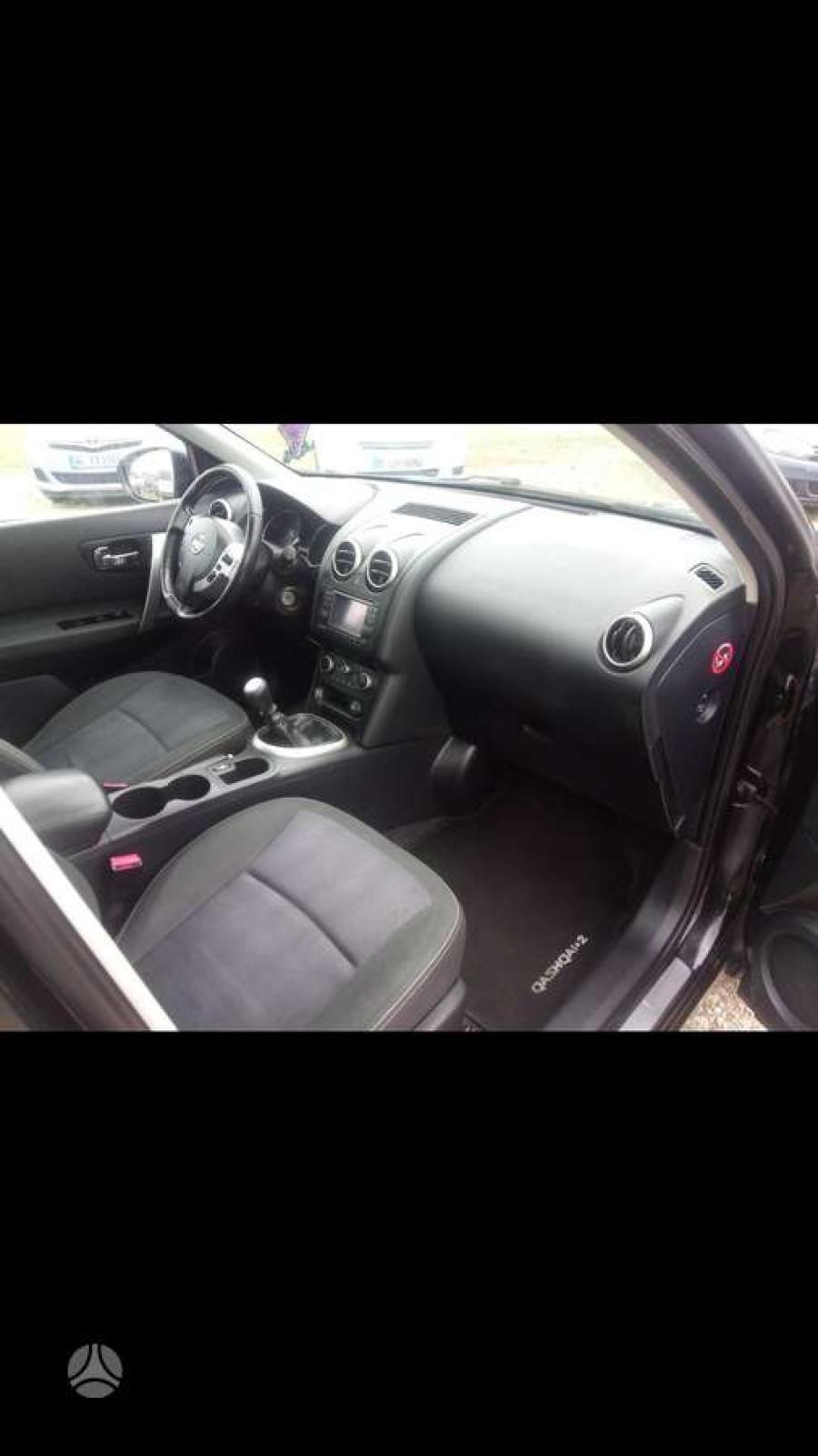 Black Nissan qashqai+2 2011 in Vilnius, with an engine capacity of 2.00 L and mileage of 260 thousand km for 5350 €, photo 11 on AUTOMOTO.COM.LV
