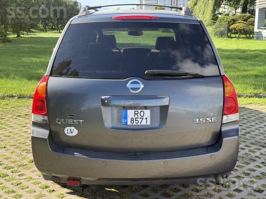 Pelēks Nissan Quest 2004 Rīga, ar dzinēja tilpumu 3.50 L un nobraukumu 121 tūkst. km par 1000 €, foto 5 vietnē AUTOMOTO.COM.LV