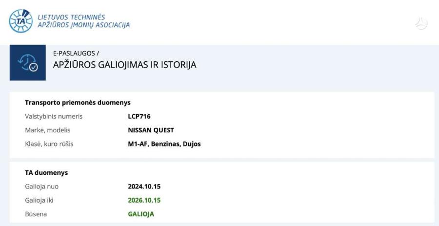 Серый Ниссан Квест 2011 в Вильнюс, объемом двигателя 3.50 л и пробегом 160 тыс. км за 13700 €, фото 27 на AUTOMOTO.COM.LV