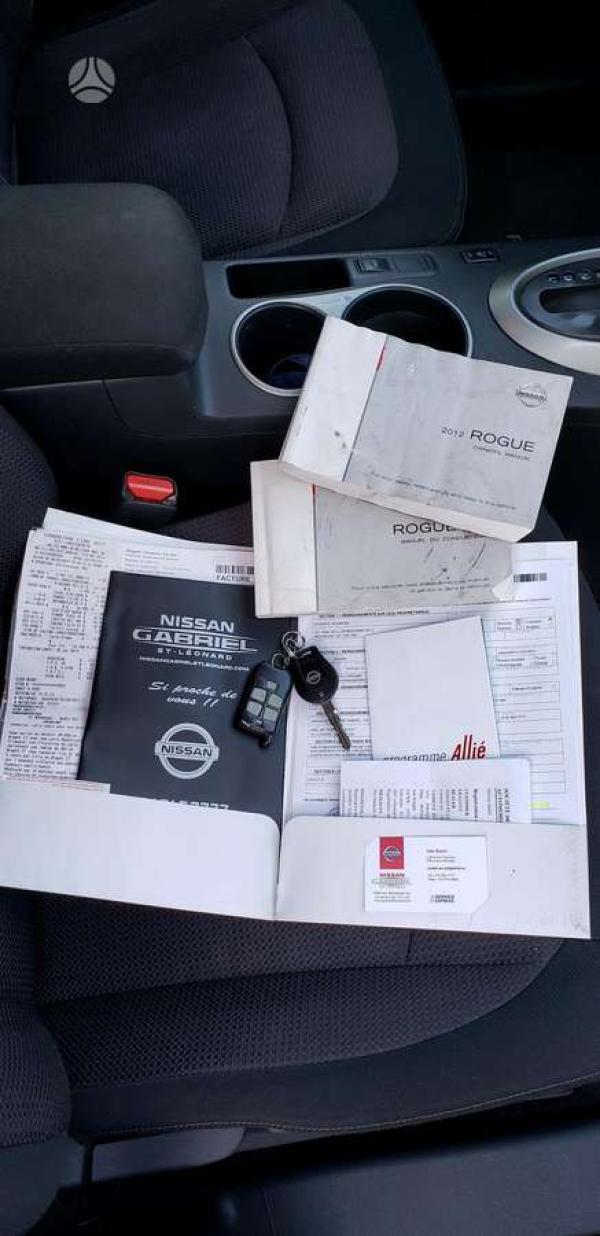 Grey Nissan Rogue 2012 in Vilnius, with an engine capacity of 2.49 L and mileage of 146 thousand km for 3890 €, photo 8 on AUTOMOTO.COM.LV