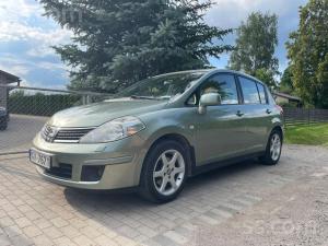 Green Nissan TIIDA 2007 in Riga, with an engine capacity of 1.60 L and mileage of 164 thousand km for 2990 €, photo  on AUTOMOTO.COM.LV
