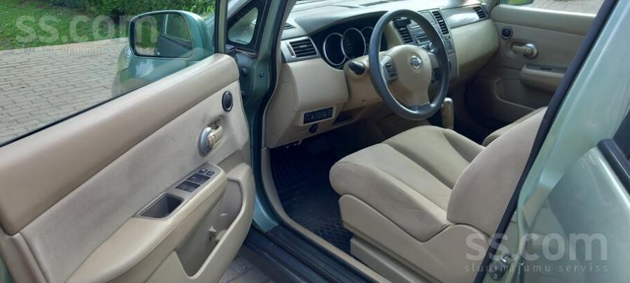 Green Nissan TIIDA 2007 in Riga, with an engine capacity of 1.60 L and mileage of 164 thousand km for 2990 €, photo 7 on AUTOMOTO.COM.LV