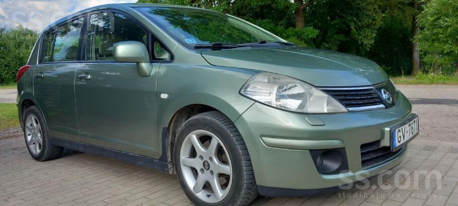 Green Nissan TIIDA 2007 in Riga, with an engine capacity of 1.60 L and mileage of 164 thousand km for 2990 €, photo 9 on AUTOMOTO.COM.LV