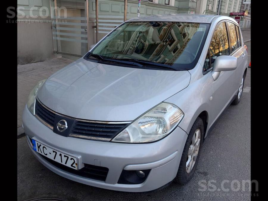 Grey Nissan TIIDA 2008 in Riga, with an engine capacity of 1.60 L and mileage of 269 thousand km for 1900 €, photo 3 on AUTOMOTO.COM.LV