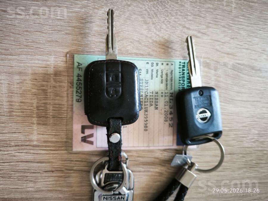 Nissan TIIDA 2007 in Riga, with an engine capacity of 1.60 L and mileage of 222 thousand km for 1400 €, photo 1 on AUTOMOTO.COM.LV
