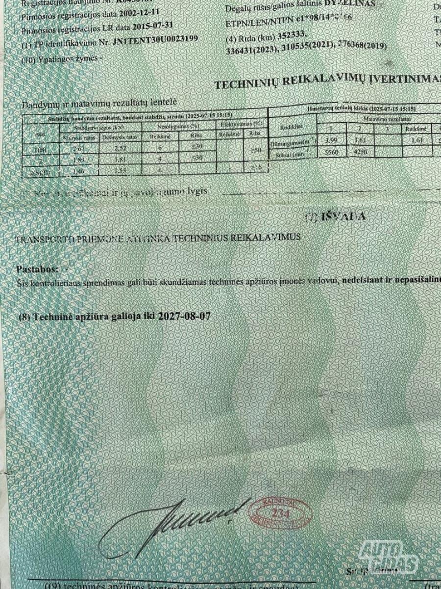 Черный Ниссан ИксТрейл 2002 в Вильнюс, объемом двигателя 2.20 л и пробегом 357 тыс. км за 2400 €, фото 21 на AUTOMOTO.COM.LV