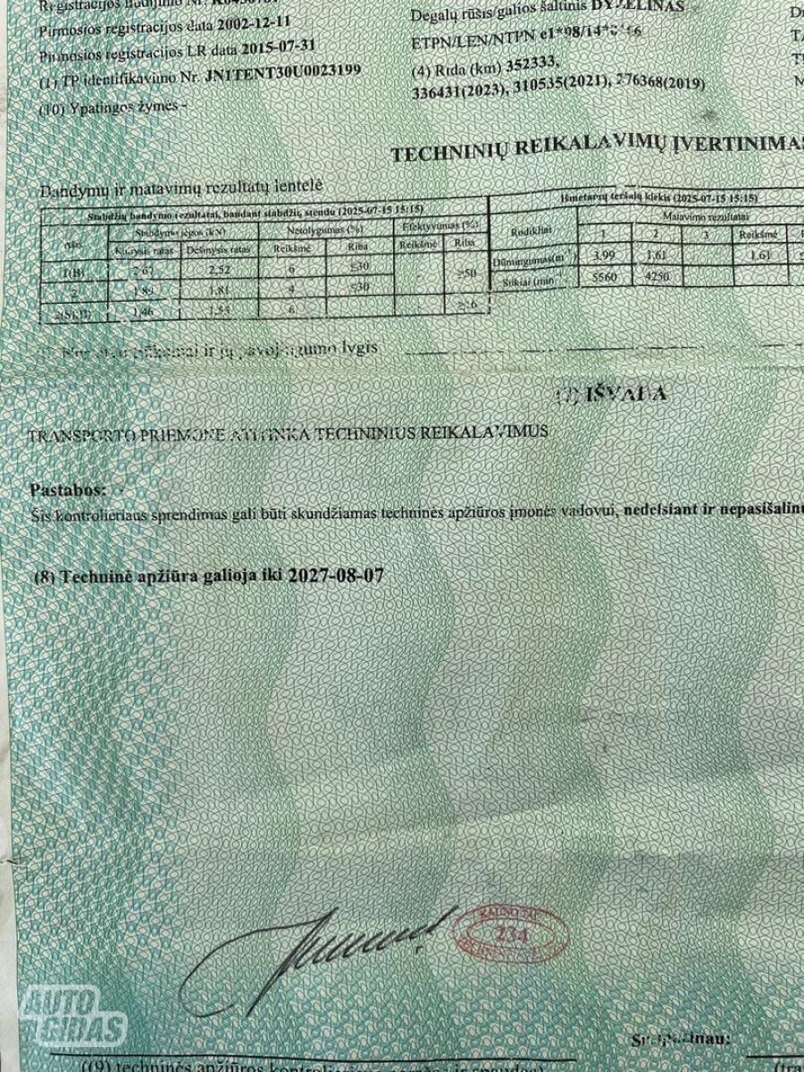 Черный Ниссан ИксТрейл 2002 в Вильнюс, объемом двигателя 2.20 л и пробегом 357 тыс. км за 2150 €, фото 21 на AUTOMOTO.COM.LV