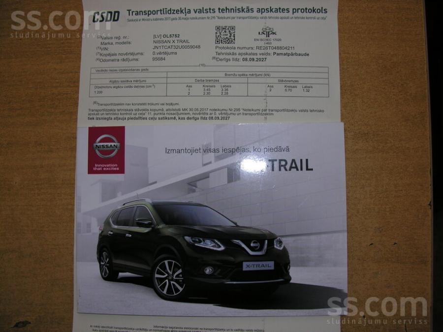 Melns Nissan X-Trail 2017 Rīga, ar dzinēja tilpumu 1.60 L un nobraukumu 96 tūkst. km par 9700 €, foto 19 vietnē AUTOMOTO.COM.LV