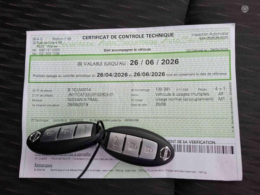 Black Nissan X-Trail 2019 in Siauliai, with an engine capacity of 1.60 L and mileage of 153 thousand km for 12400 €, photo 34 on AUTOMOTO.COM.LV