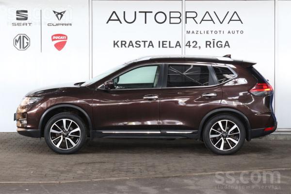 Nissan X-Trail 2019 in Riga on AUTOMOTO.COM.LV Brown Nissan X-Trail 2019 in Riga, with an engine capacity of 1.30 L and mileage of 89 thousand km for 18490 €, photo 5 on AUTOMOTO.COM.LV