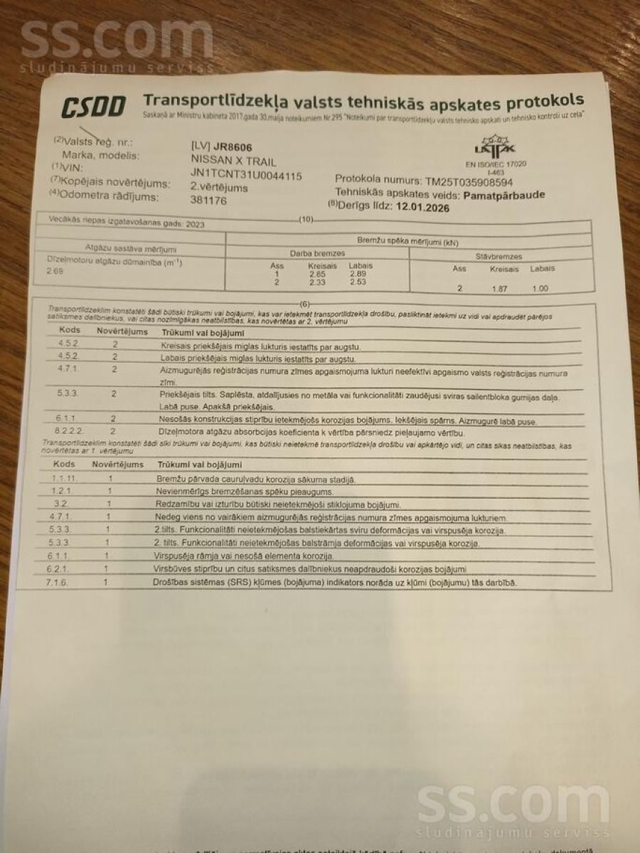 Ниссан ИксТрейл 2009 в Тукумс, объемом двигателя 2.00 л и пробегом 381 тыс. км за 2500 €, фото 4 на AUTOMOTO.COM.LV