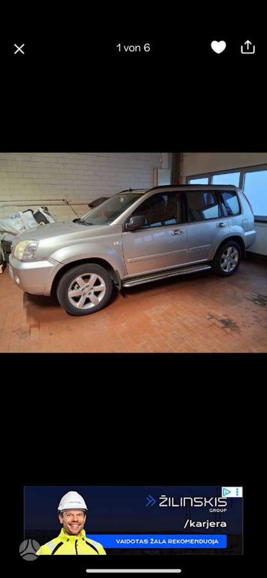 Grey Nissan X-Trail 2005 in Plunge, with an engine capacity of 2.18 L and mileage of 236 thousand km for 1700 €, photo 2 on AUTOMOTO.COM.LV