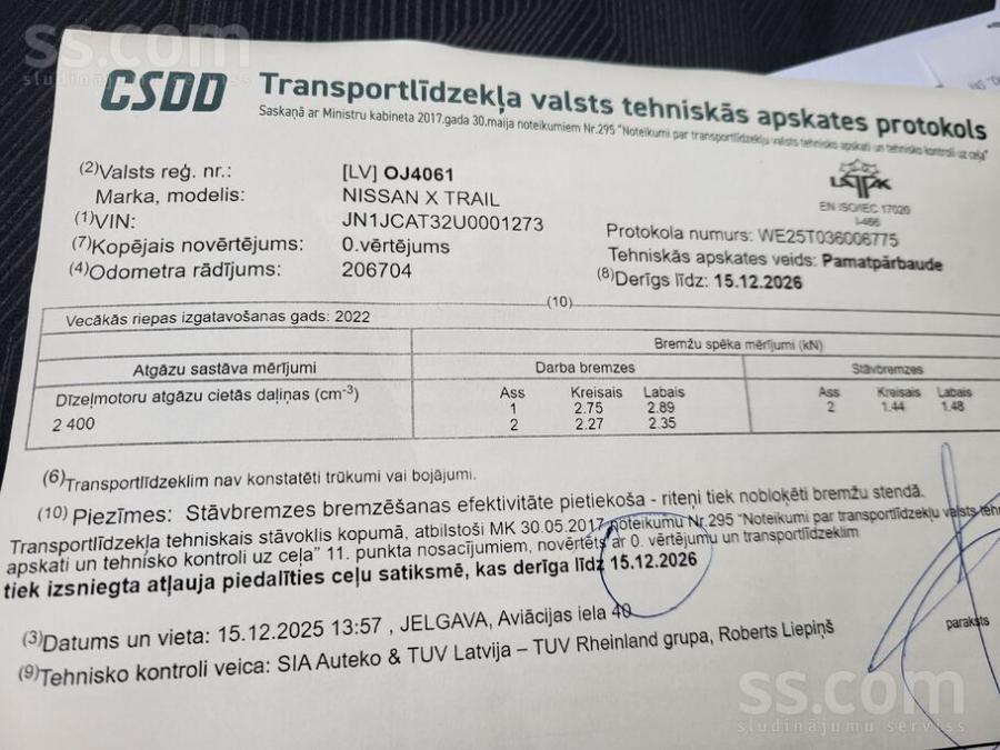 Grey Nissan X-Trail 2014 in Jelgava, with an engine capacity of 1.60 L and mileage of 207 thousand km for 8990 €, photo 33 on AUTOMOTO.COM.LV