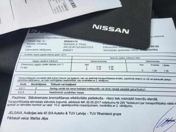 Grey Nissan X-Trail 2014 in Riga, with an engine capacity of 1.60 L and mileage of 207 thousand km for 9890 €, photo 4 on AUTOMOTO.COM.LV