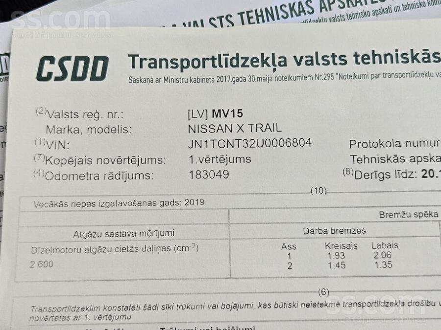 Grey Nissan X-Trail 2015 in Riga, with an engine capacity of 1.60 L and mileage of 186 thousand km for 7400 €, photo 20 on AUTOMOTO.COM.LV