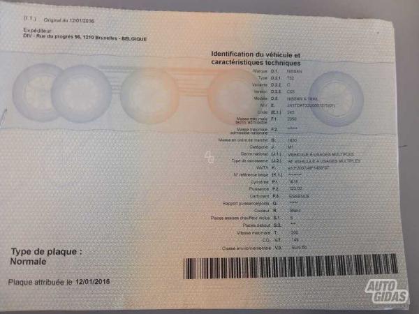 Белый Ниссан ИксТрейл 2016 в Шяуляй, объемом двигателя 1.60 л и пробегом 209 тыс. км за 9650 €, фото 9 на AUTOMOTO.COM.LV