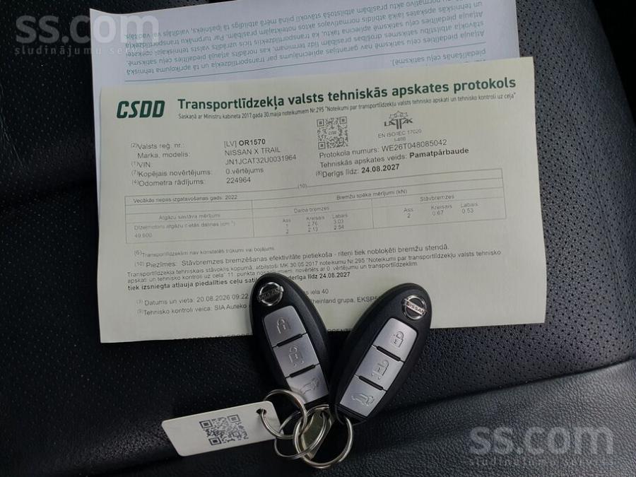 Balts Nissan X-Trail 2016 Rīga, ar dzinēja tilpumu 1.60 L un nobraukumu 224 tūkst. km par 9200 €, foto 30 vietnē AUTOMOTO.COM.LV