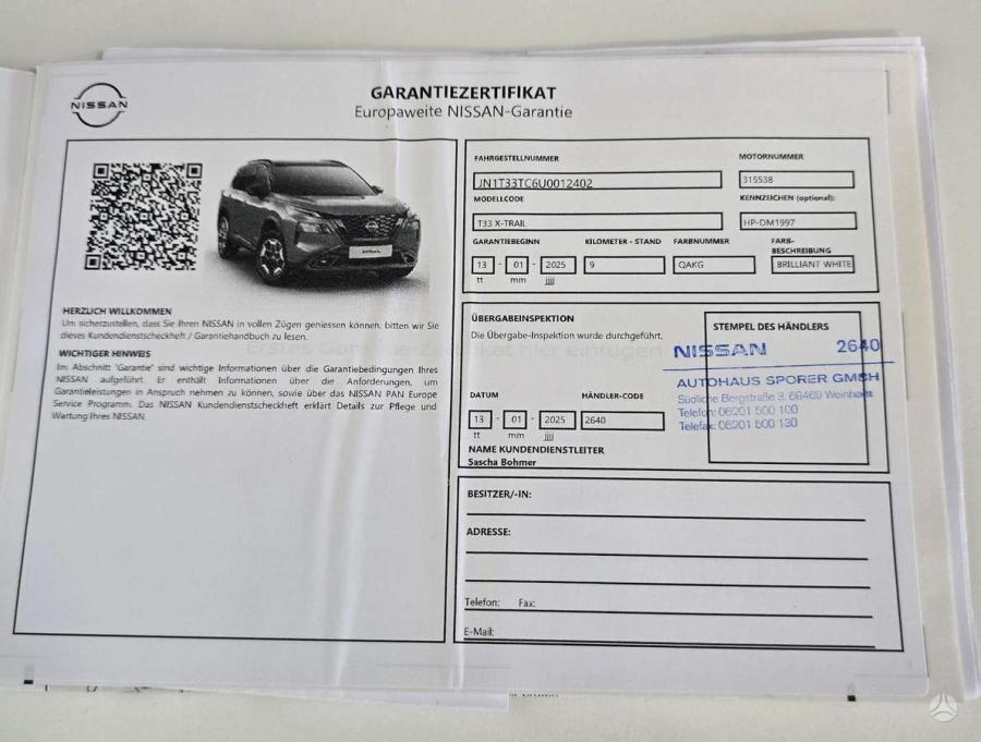 White Nissan X-Trail 2025 in Siauliai, with an engine capacity of 1.50 L and mileage of 12 thousand km for 27400 €, photo 33 on AUTOMOTO.COM.LV