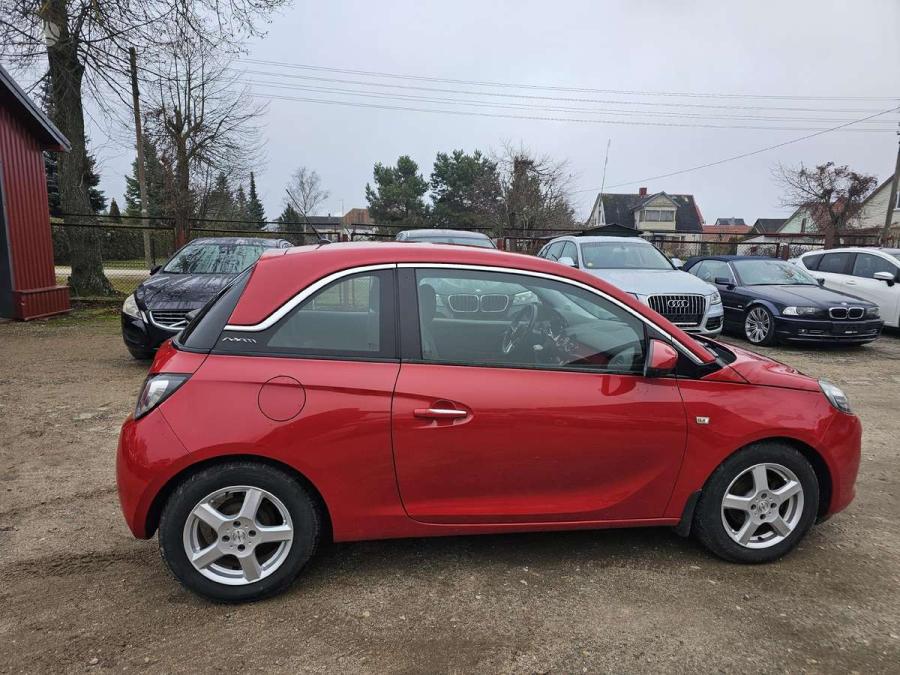 Red Opel Adam 2013 in Ukmerge, with an engine capacity of 1.23 L and mileage of 71 thousand km for 3500 €, photo 2 on AUTOMOTO.COM.LV
