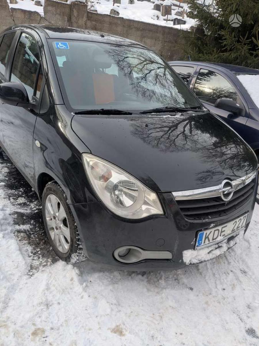 Black Opel Agila 2008 in Vilnius, with an engine capacity of 1.24 L and mileage of 58 thousand km for 3100 €, photo 3 on AUTOMOTO.COM.LV