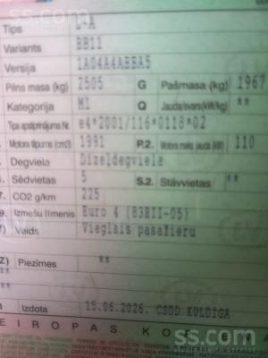 Black Opel Antara 2007 in Kuldiga, with an engine capacity of 1.90 L and mileage of 240 thousand km for 1700 €, photo 7 on AUTOMOTO.COM.LV