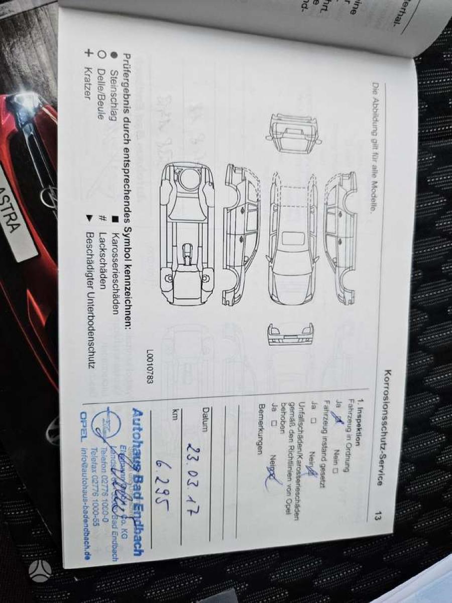 Черный Опель Астра 2016 в Мариямполе, объемом двигателя 1.00 л и пробегом 165 тыс. км за 4200 €, фото 14 на AUTOMOTO.COM.LV