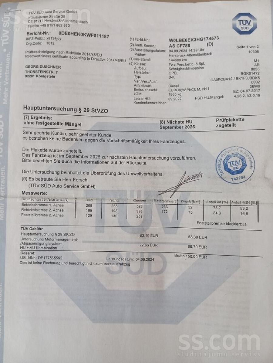 Black Opel Astra 2017 in Daugavpils, with an engine capacity of 1.60 L and mileage of 165 thousand km for 7990 €, photo 11 on AUTOMOTO.COM.LV
