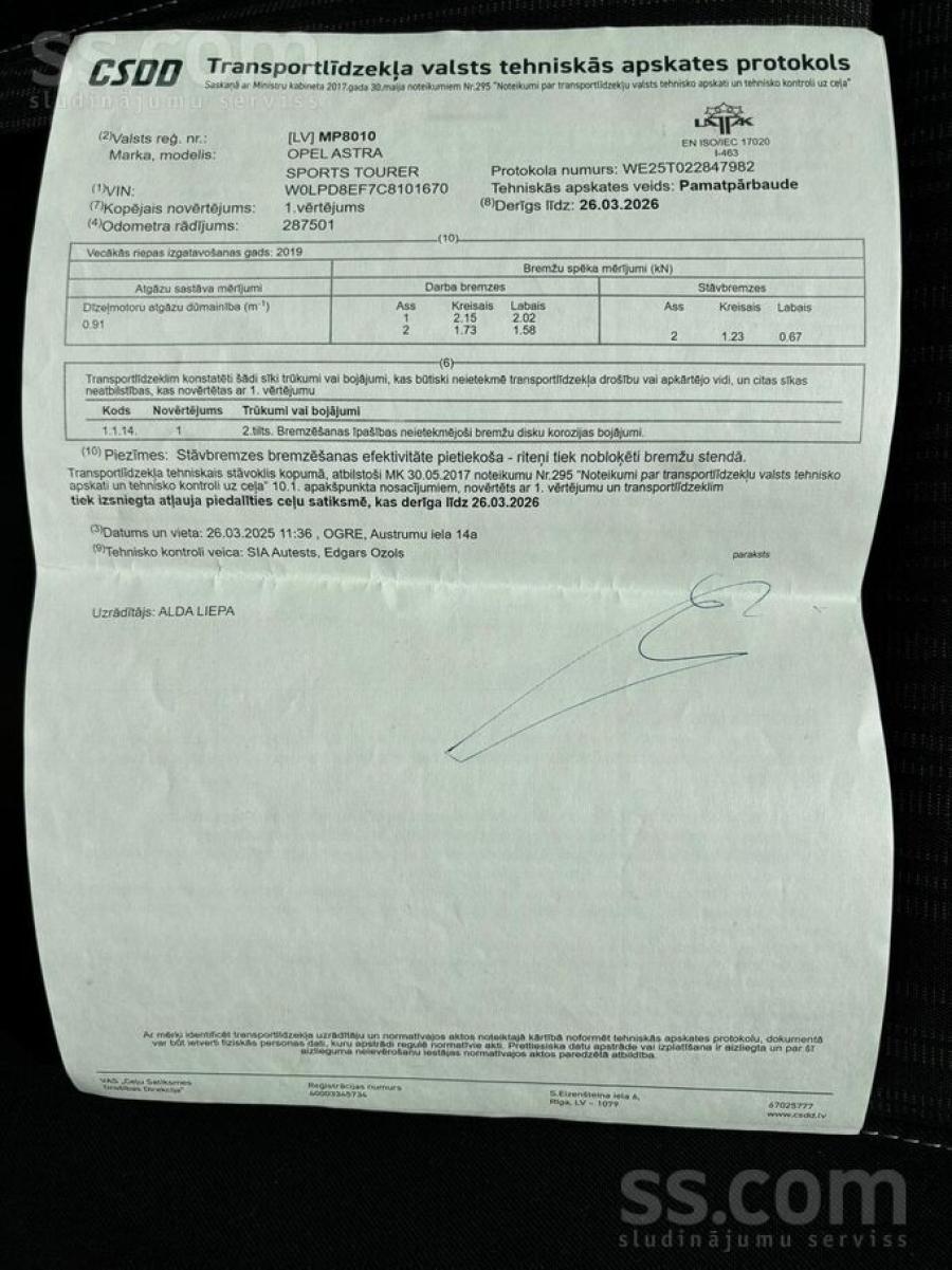 Черный Опель Астра 2012 в Огре, объемом двигателя 1.70 л и пробегом 305 тыс. км за 3000 €, фото 13 на AUTOMOTO.COM.LV